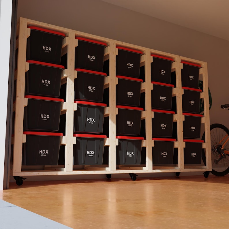 4x5 DIY Rolling Tote Storage and Garage Rack Ideas - Etsy