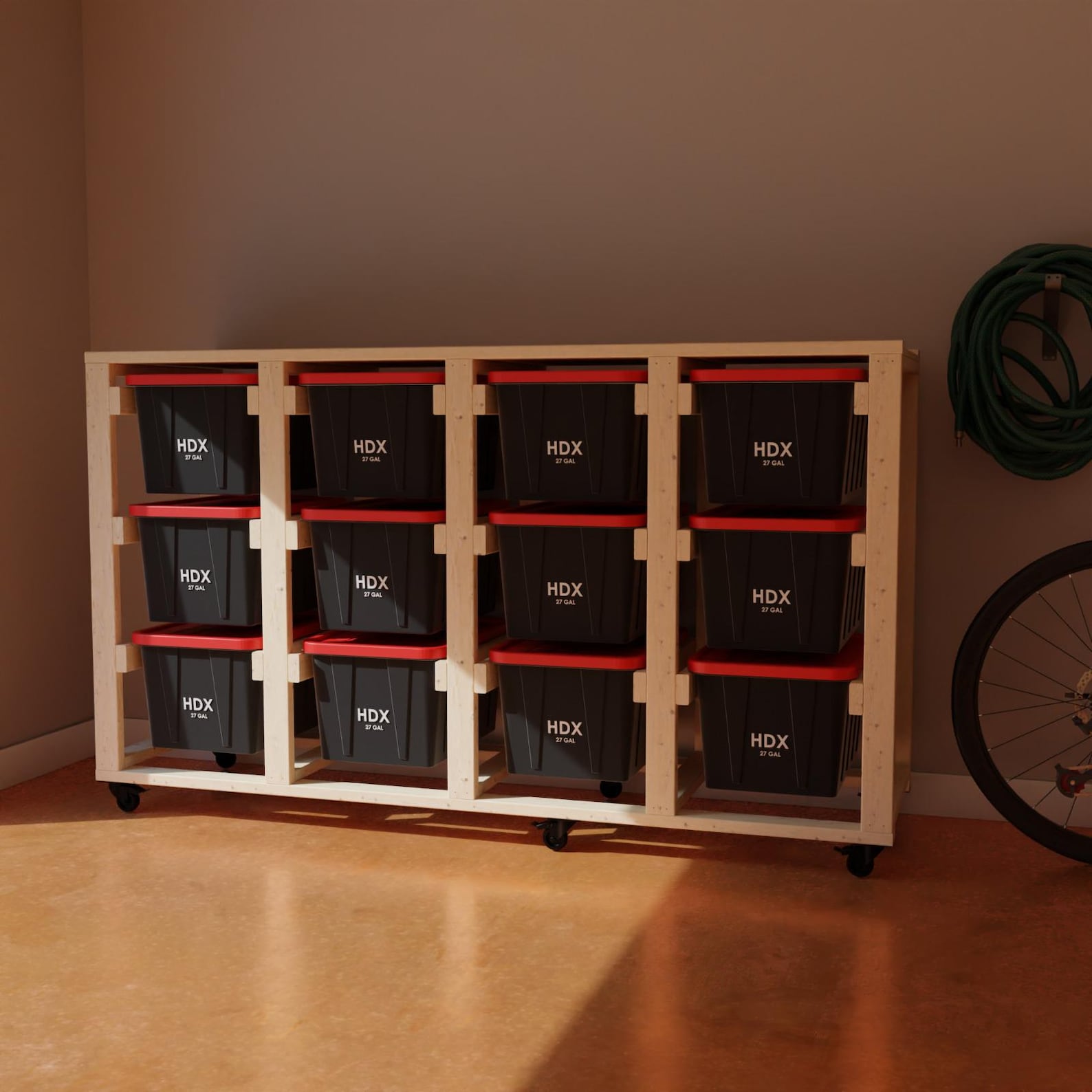 3x4 Tote Storage 27 Gallon and Garage Rack Solutions - Etsy