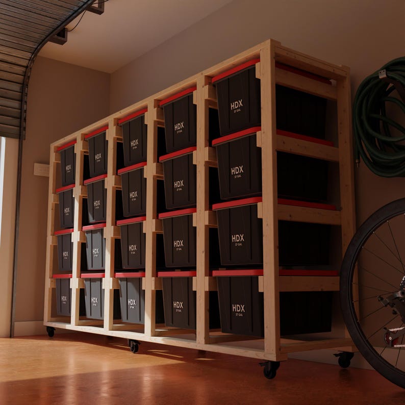 4x5 DIY Rolling Tote Storage and Garage Rack Ideas - Etsy