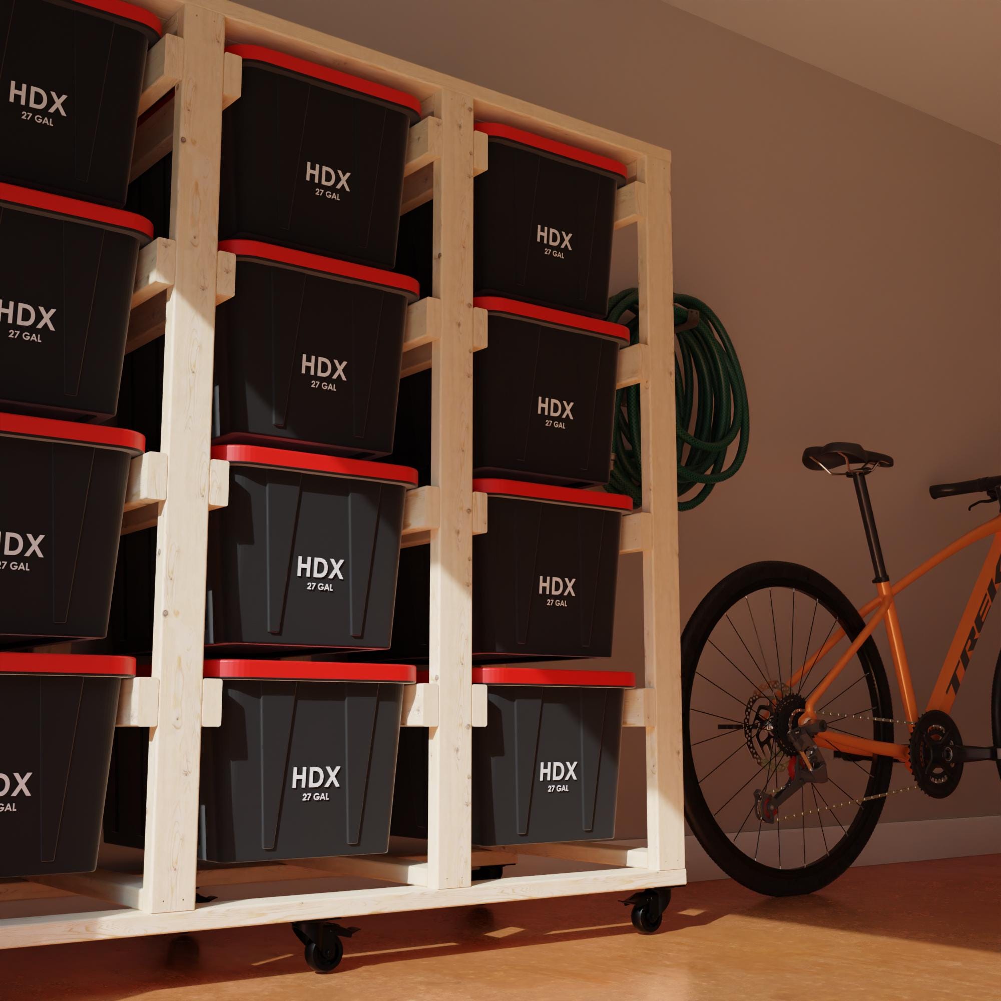 4x3 Tote Garage Storage Plans With DIY Tote Shelves - Etsy