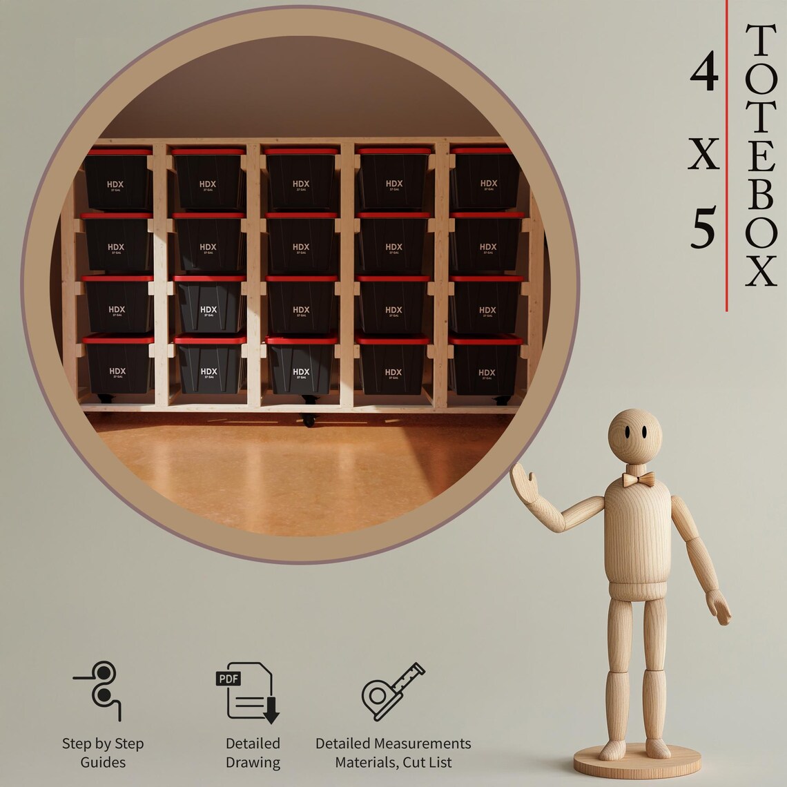 4x5 DIY Rolling Tote Storage and Garage Rack Ideas - Etsy