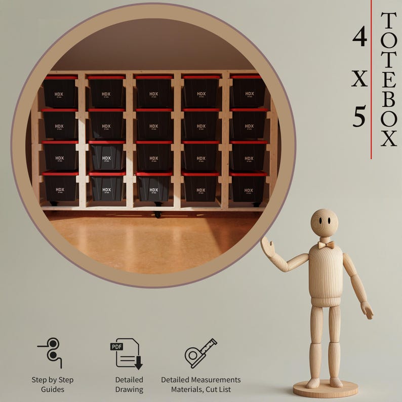 4x5 DIY Rolling Tote Storage and Garage Rack Ideas - Etsy