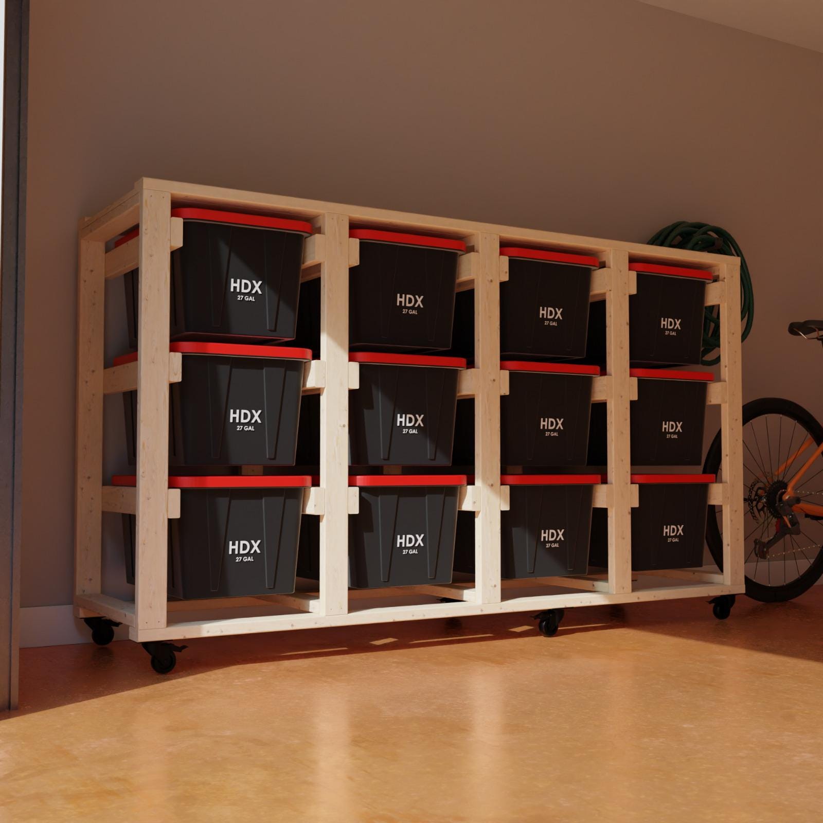 3x4 Tote Storage 27 Gallon and Garage Rack Solutions - Etsy