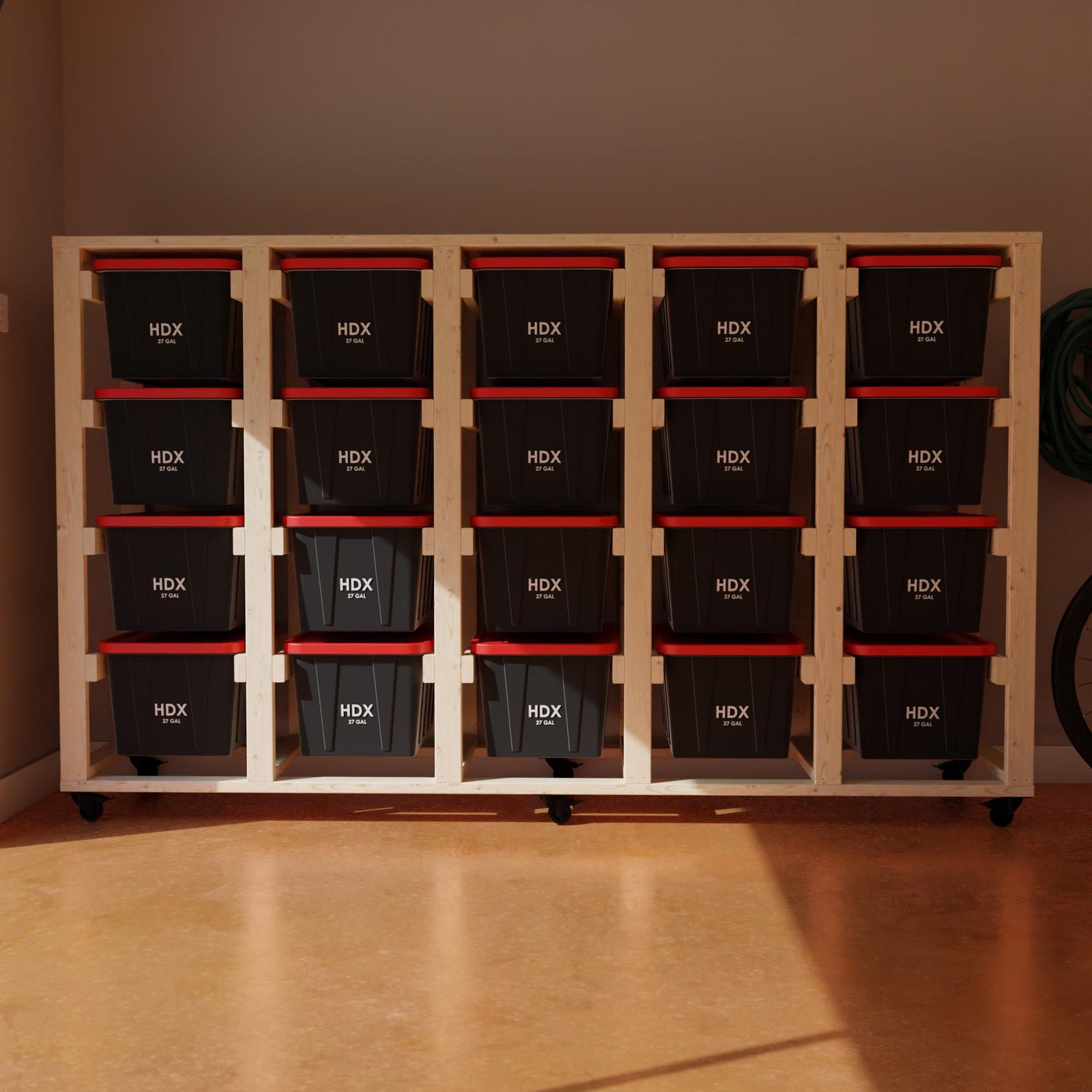 4x5 DIY Rolling Tote Storage and Garage Rack Ideas - Etsy