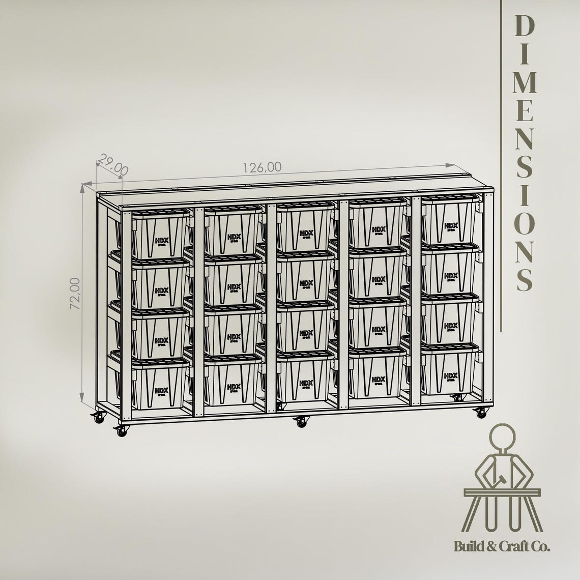 4x5 DIY Rolling Tote Storage and Garage Rack Ideas - Etsy