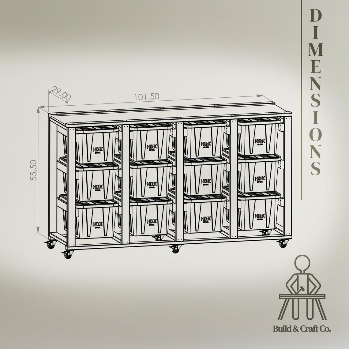 3x4 Tote Storage 27 Gallon and Garage Rack Solutions - Etsy