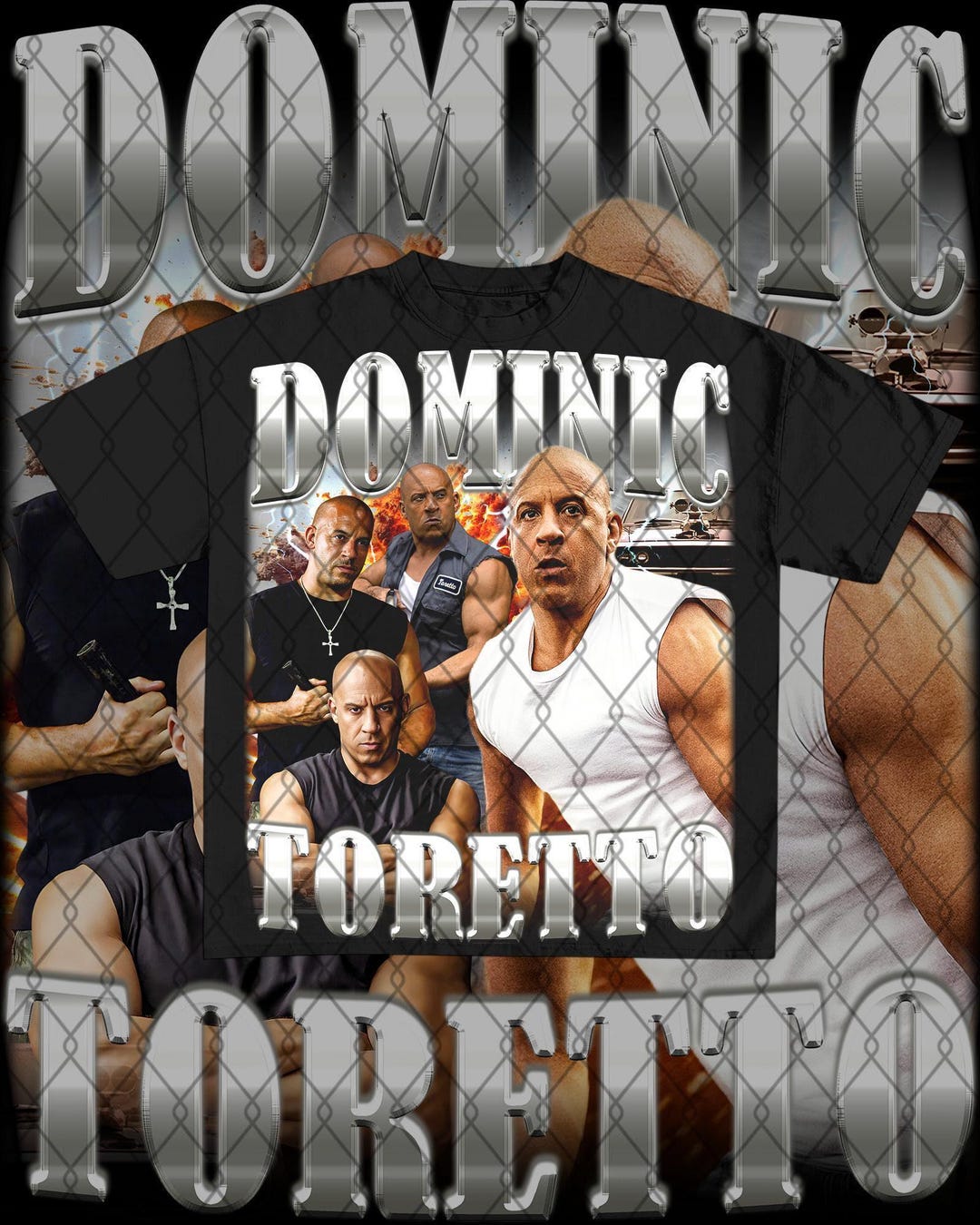 Dominic Toretto PNG Digital Download, DTF Transfer Print, Bootleg Shirt ...
