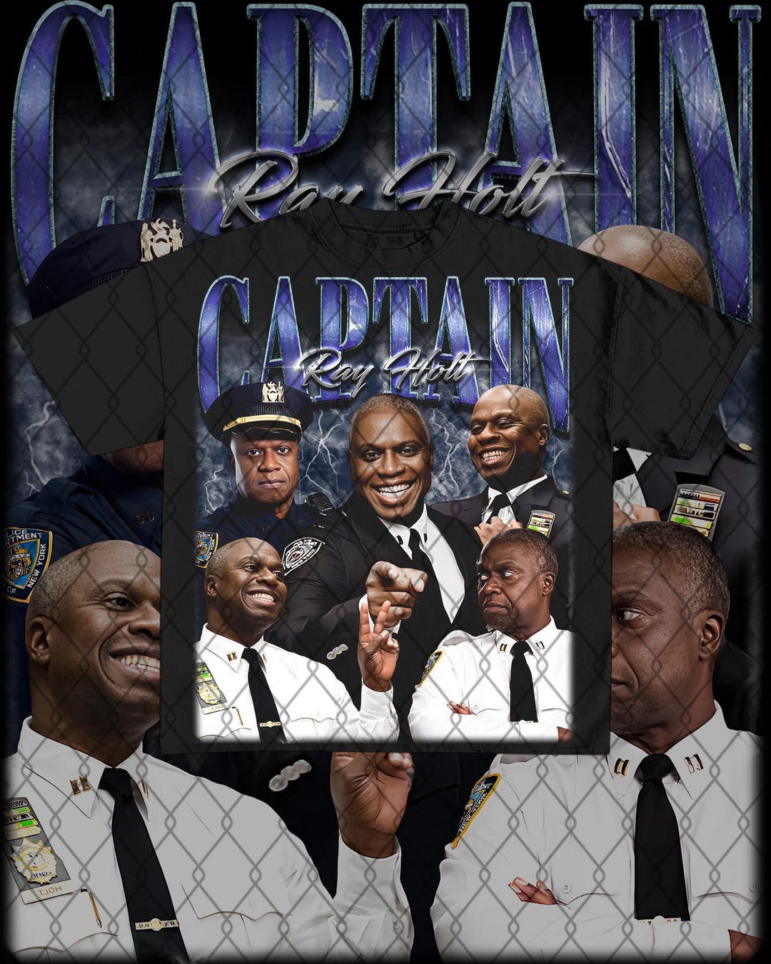 Captain Ray Holt PNG Digital Download, DTF Transfer Print, Bootleg ...