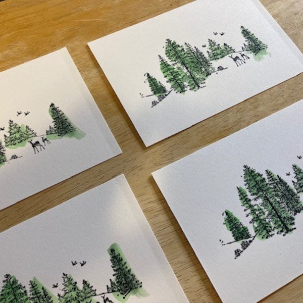 Watercolor Postcards - Etsy