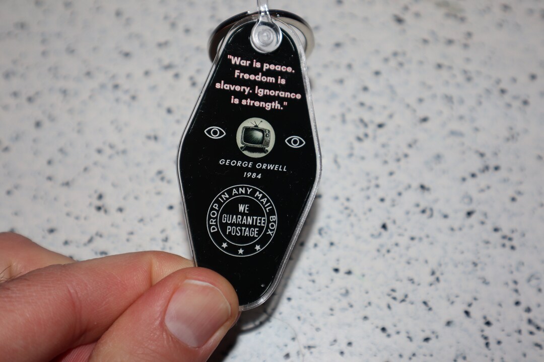 1984 Big Brother Telescreen Classic Book Fiction Inspired Retro Key Tag ...