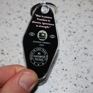 1984 Big Brother Telescreen Classic Book Fiction Inspired Retro Key Tag ...