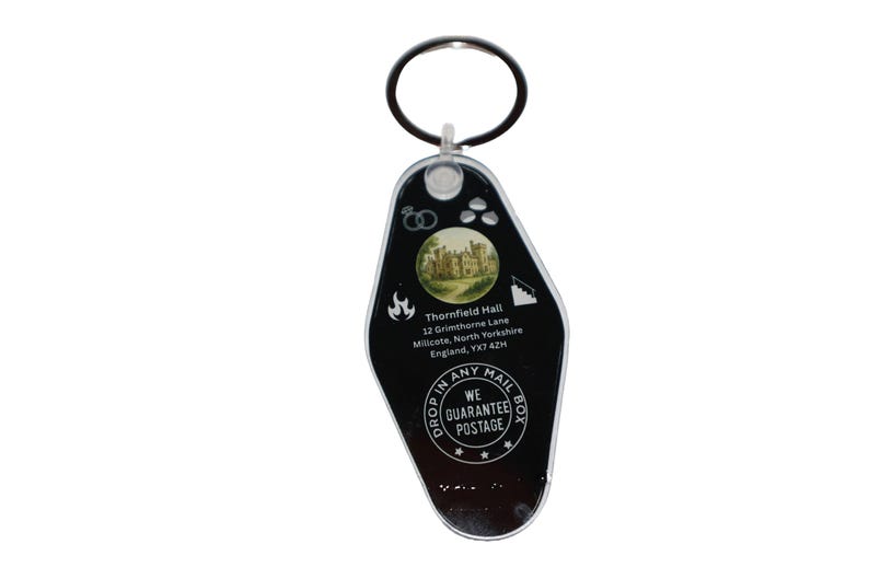 Jane Eyre Charlotte Brontë Thornton Hall Novel Inspired Retro Keychain ...