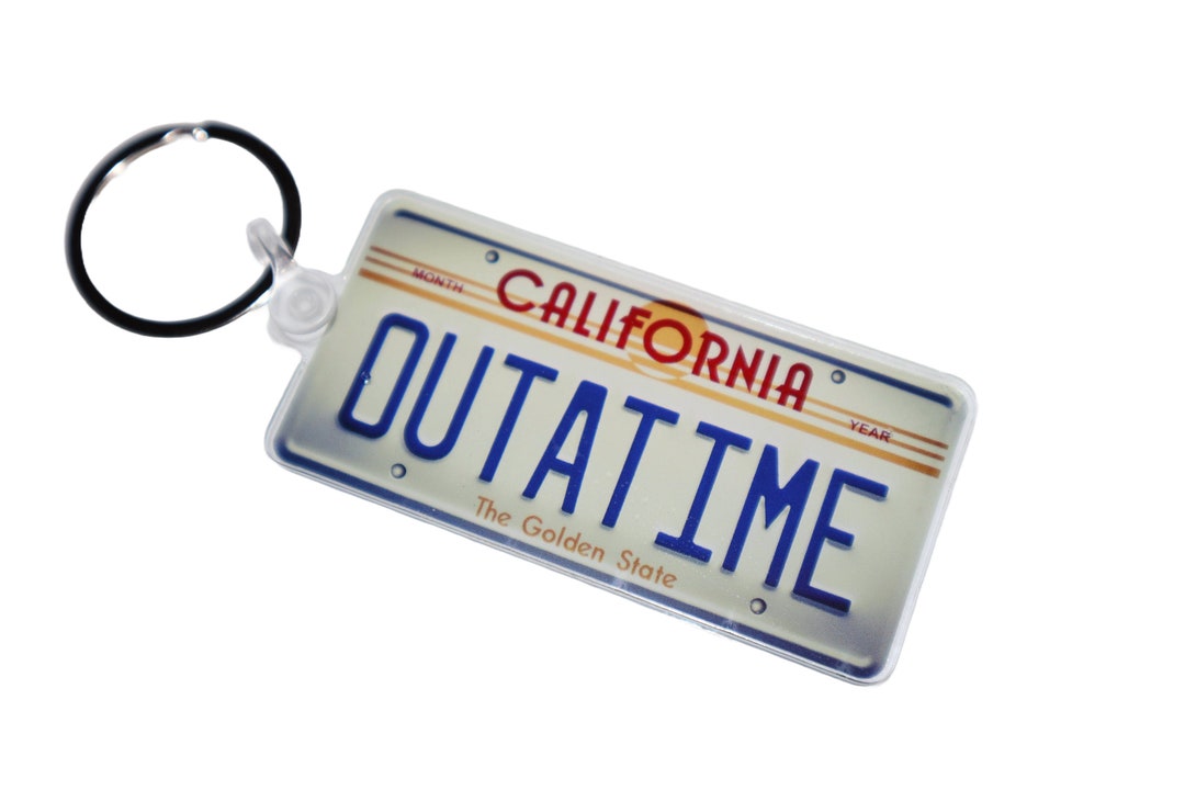 Out A Time California License Plate Movie Inspired Keychain Tag - Etsy