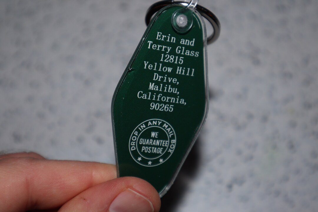 Erin and Terry Glass House Movie Inspired Key Tag Chain - Etsy