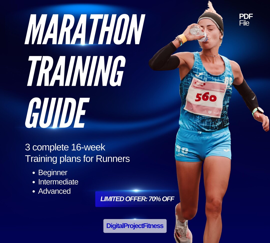 Marathon Training Guide | 16-week Running Plan PDF Printable | Beginner ...