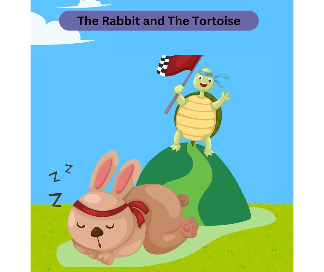 Bedtime Story - the Rabbit and the Tortoise - Etsy
