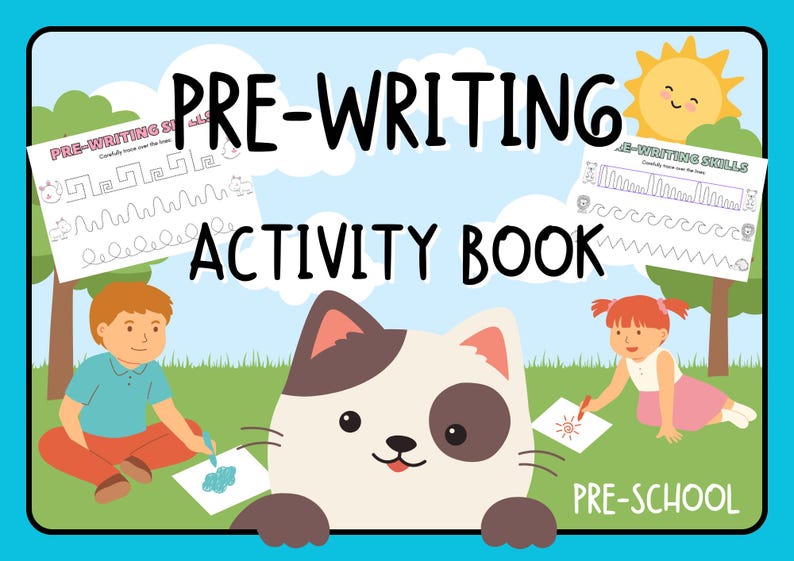 Kids Activity Book - Pre-writing Skills - A4 Size - Etsy