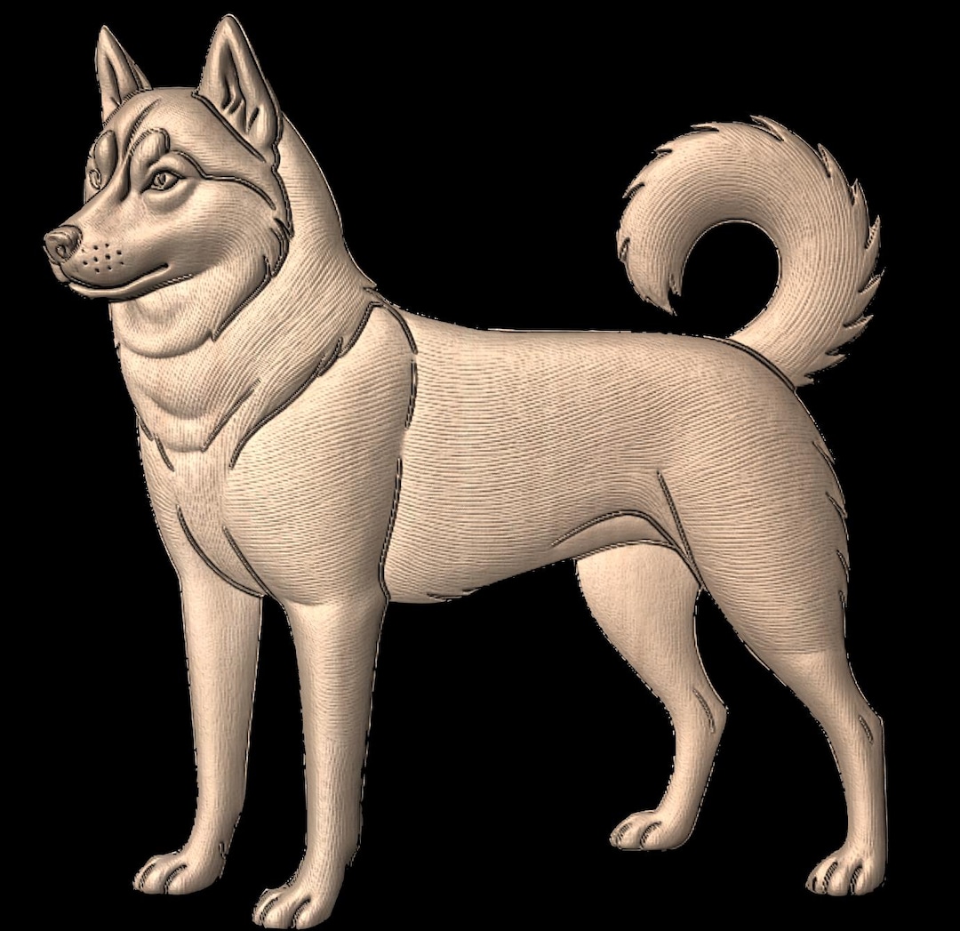 Siberian Husky CNC Carve File STL SVG - Etsy