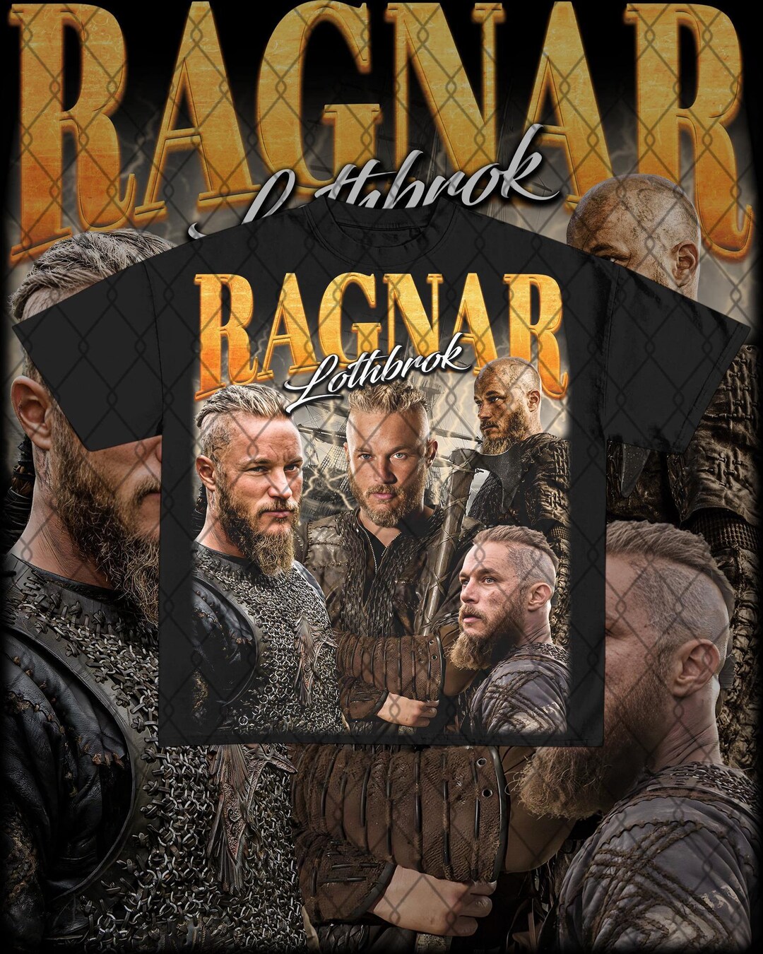 Ragnar Lothbrok PNG Digital Download, DTF Transfer Print, Bootleg Shirt ...