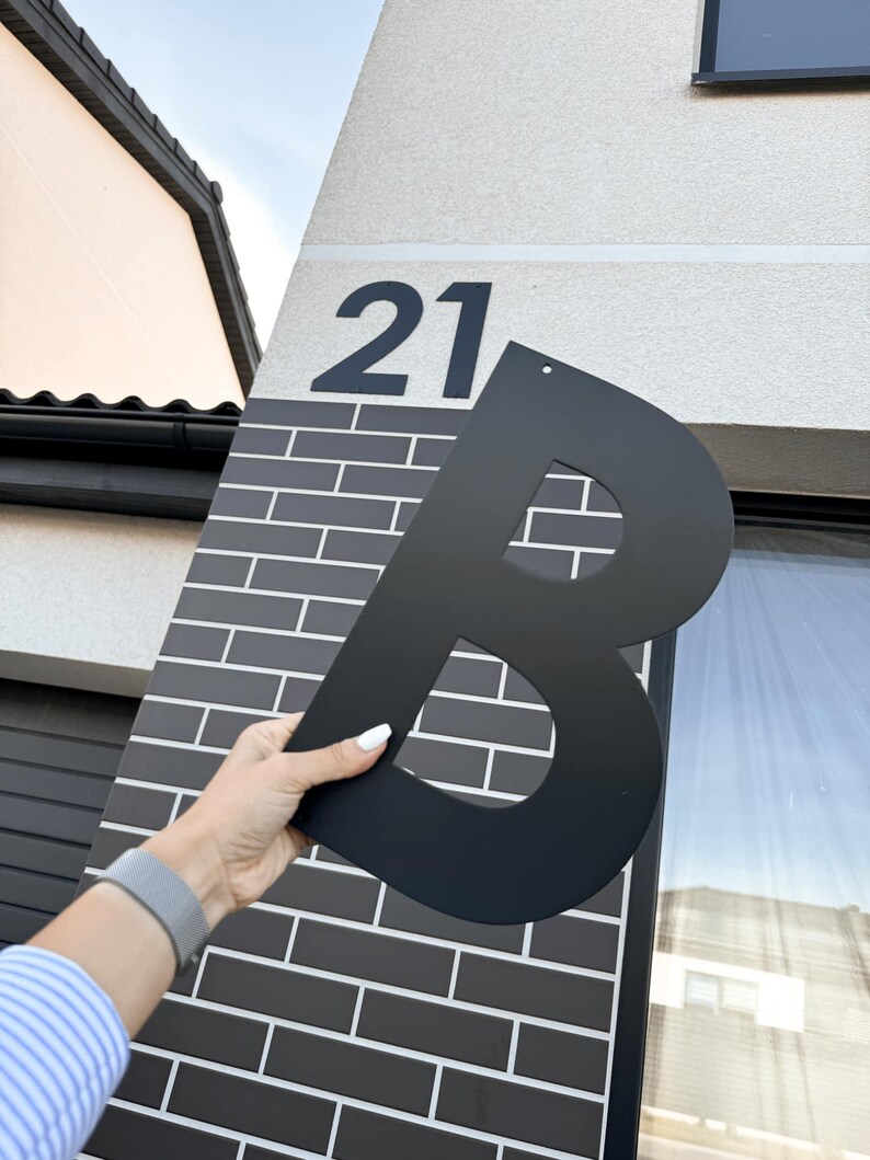 Stainless Steel House Number | Personalized Modern House Number Sign - Etsy