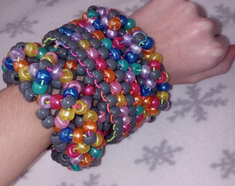 Purple and Orange Kandi Rotator Cuff - Etsy