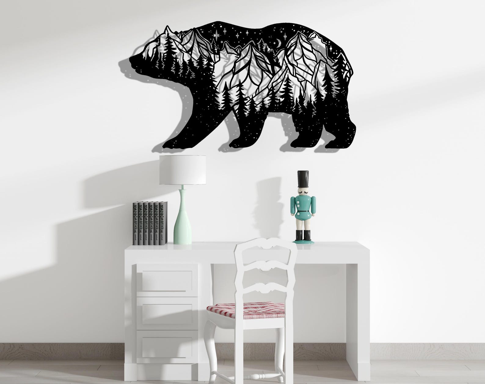 Bear Metal Art, Bear Metal Wall Art, Metal Bear Decor, Bear Wall Art ...