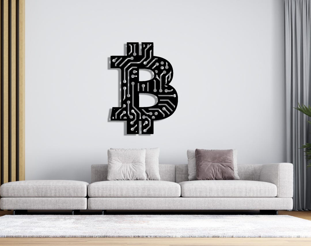 Bitcoin Metal Wall Decor | Cryptocurrency & Blockchain Themed Metal Art ...