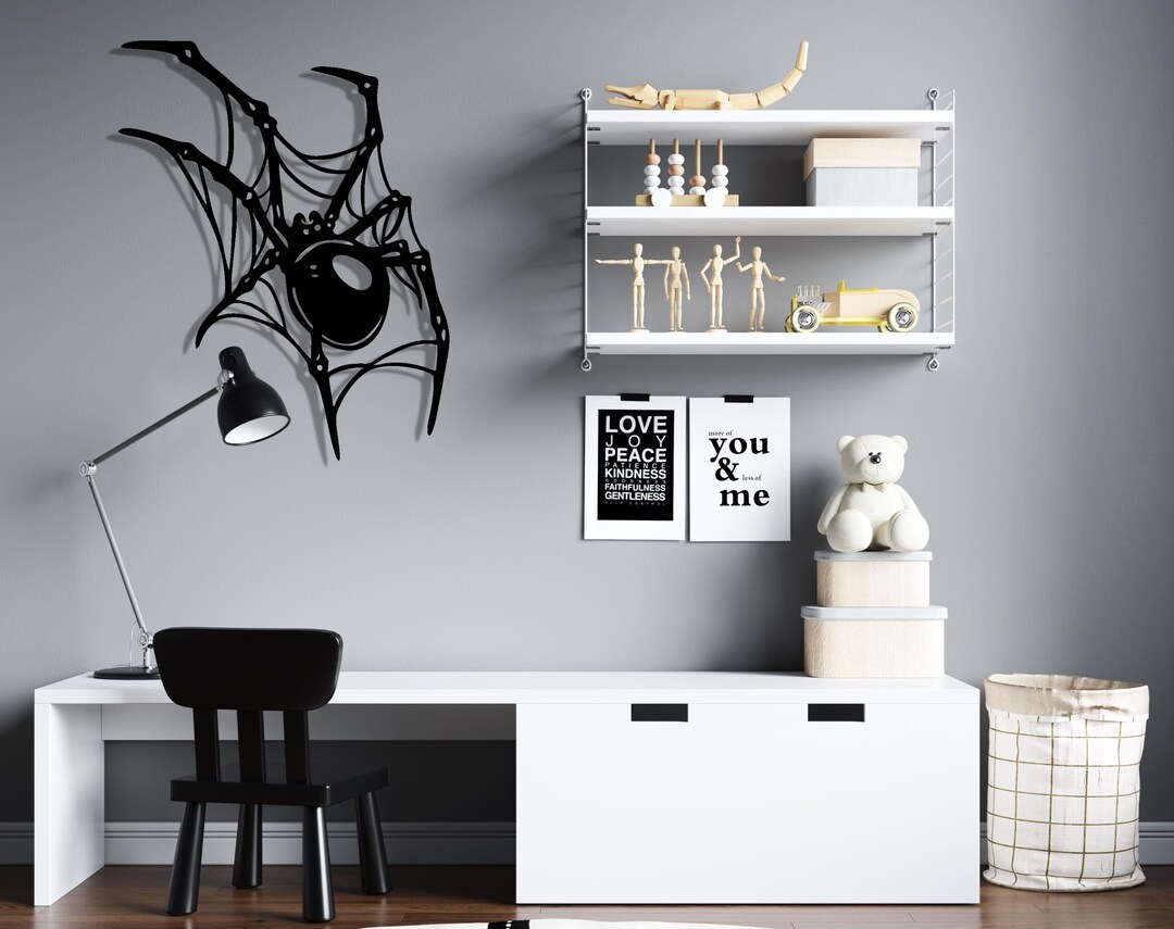 Spider and Web Metal Wall Decor | Gothic and Dark Style | Modern Metal ...