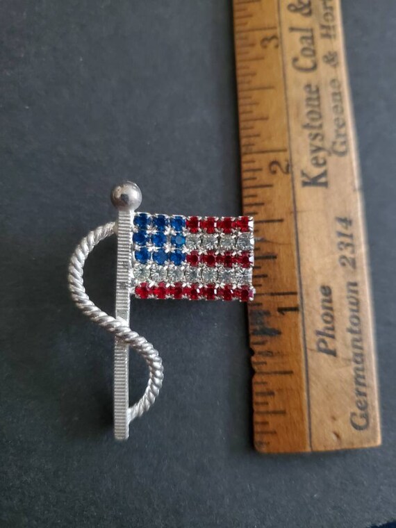 Vintage American Flag Pin Red White and Blue | Etsy