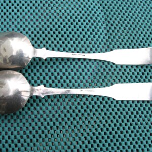Antique 1700s Coin Sterling Silver Serving Spoon Pair - Etsy