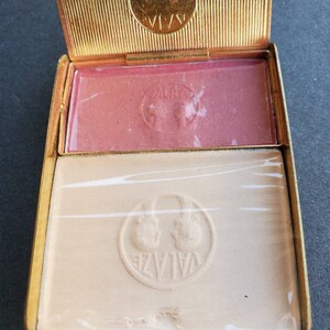 Vintage Valaze Art DECO Powder Compact Gold-filled Black Enamel Never ...