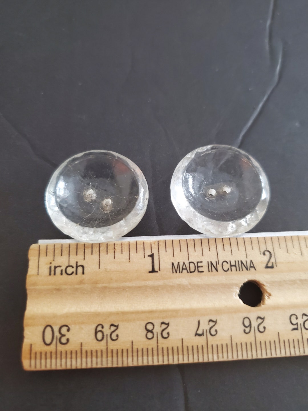 Vintage Lucite BUTTONS Set of 2 - Etsy