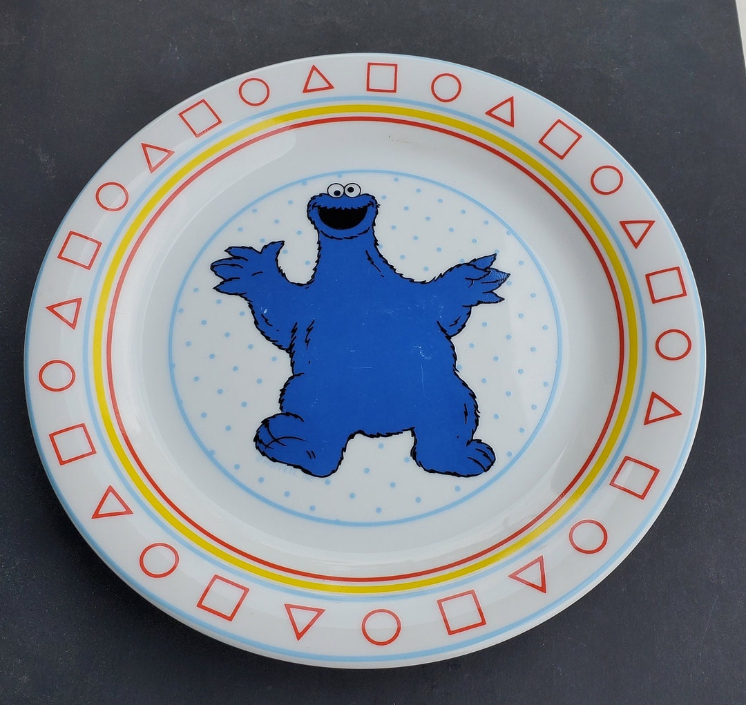 Vintage Sesame Street Cookie Monster Plate 8 1/4" - Etsy