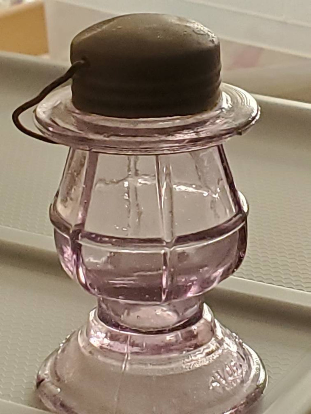 Antique Toy Candy Container Purple Blown Glass Railroad Lantern - Etsy