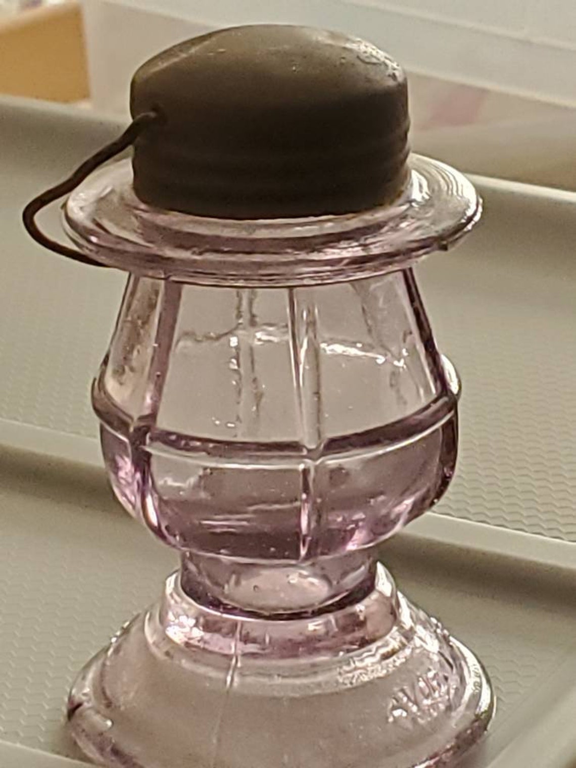 Antique Toy Candy Container Purple Blown Glass Railroad - Etsy