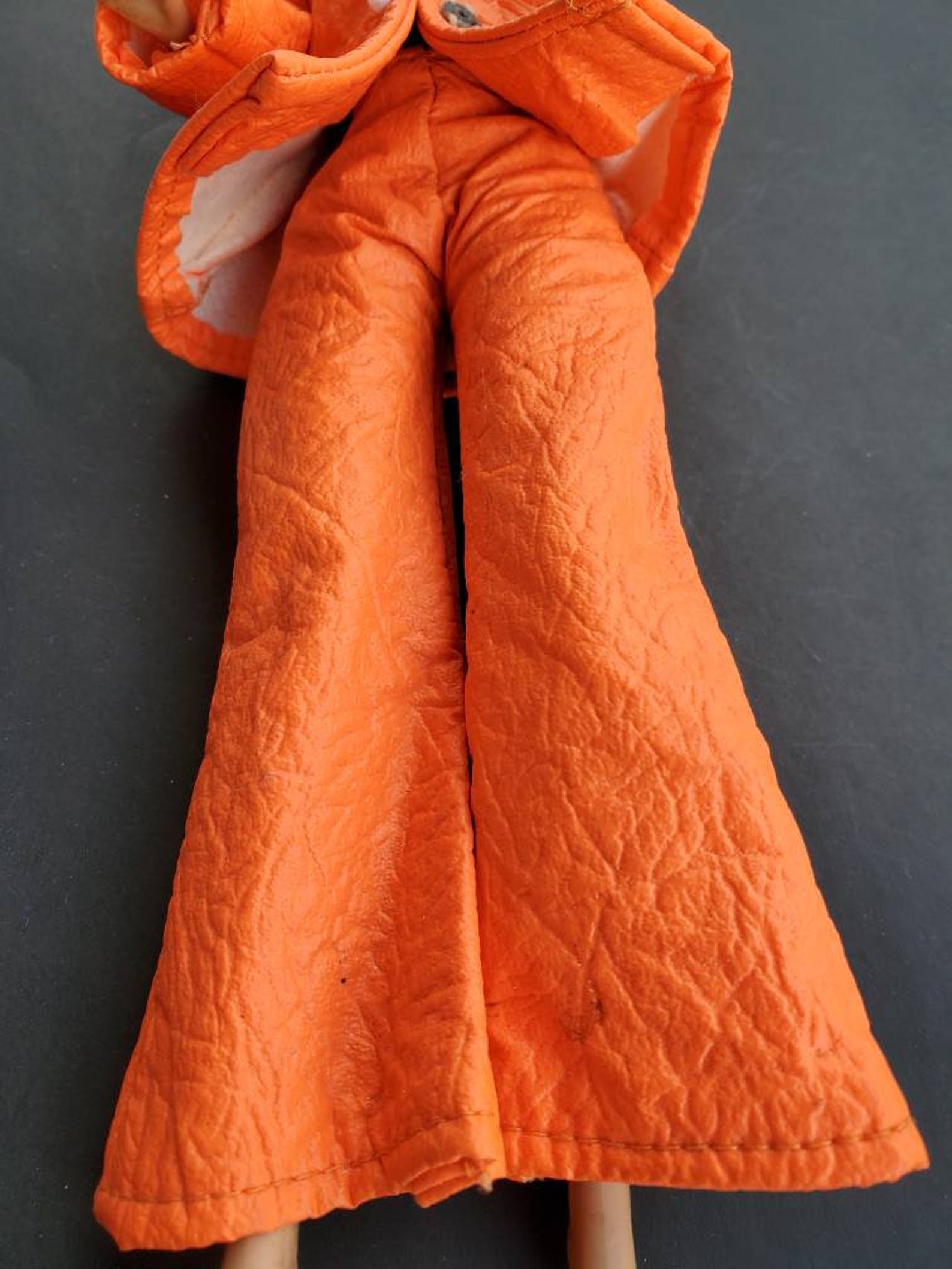 Rare Vintage Barbie Doll Clothes Orange Faux Leather Outfit - Etsy
