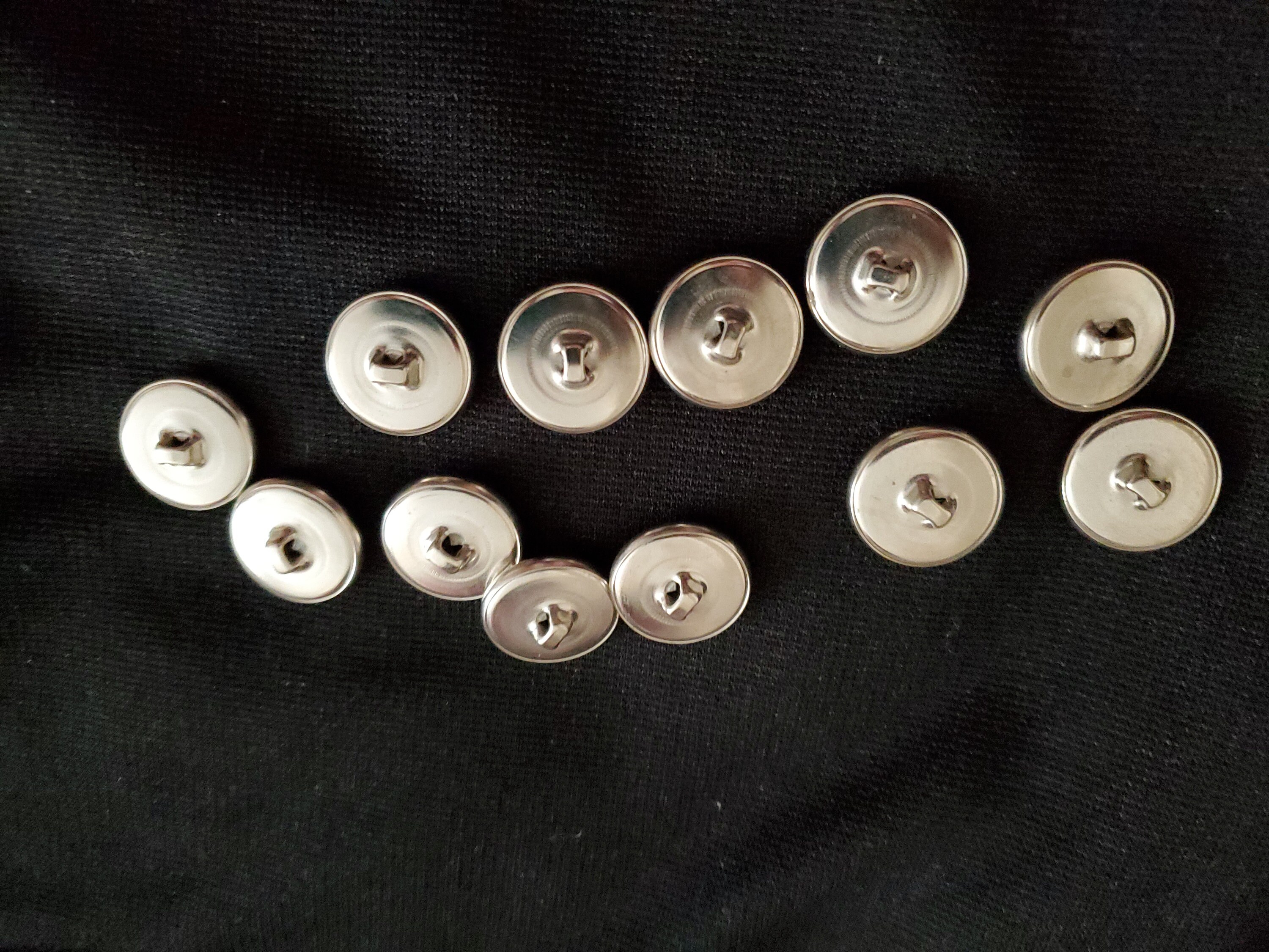 Vintage BUTTONS Silver Plate Buttons Set of 12 - Etsy UK