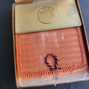 Vintage Valaze Art DECO Powder Compact Gold-filled Black Enamel Never ...