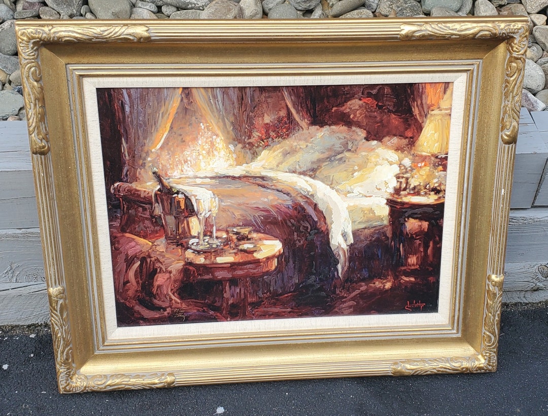 Vintage Stephen Charles Shortridge Giclee on Canvas Light of Love 47/ ...
