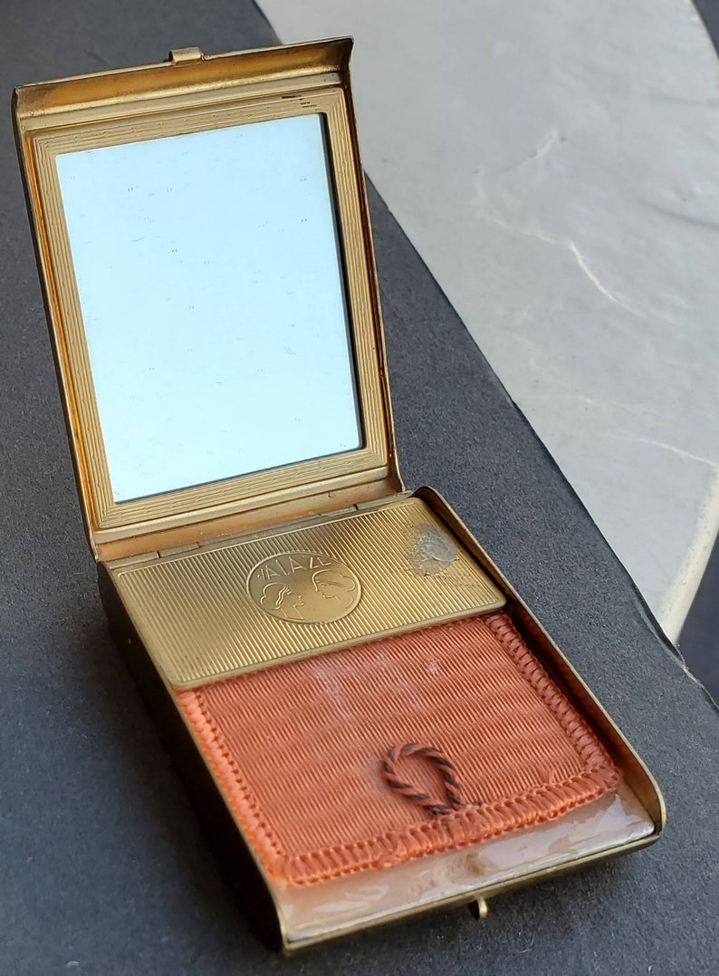 Vintage Valaze Art DECO Powder Compact Gold-filled Black - Etsy