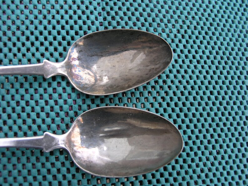 Antique 1700s Coin Sterling Silver Serving Spoon Pair - Etsy