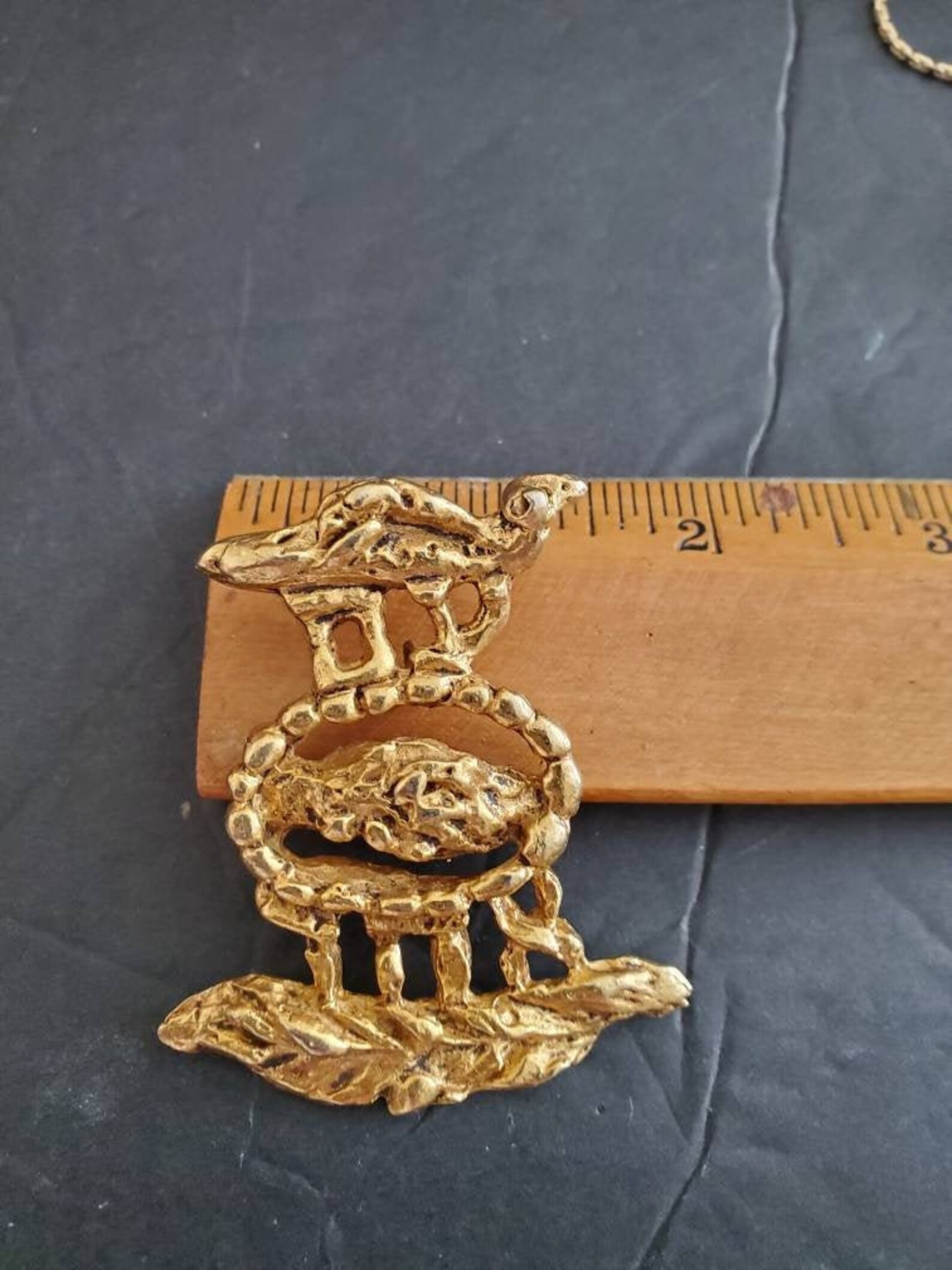 Vintage Signed Gold Plated Pin - Etsy