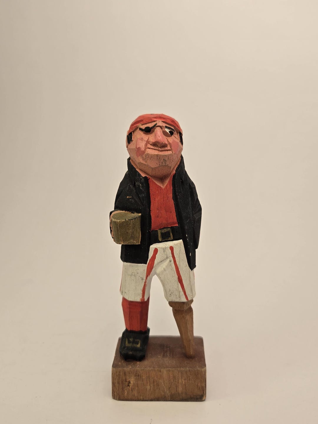 Vintage Wooden Carved Figure Peg Leg Pirate Sailor Mariner Nautical - Etsy