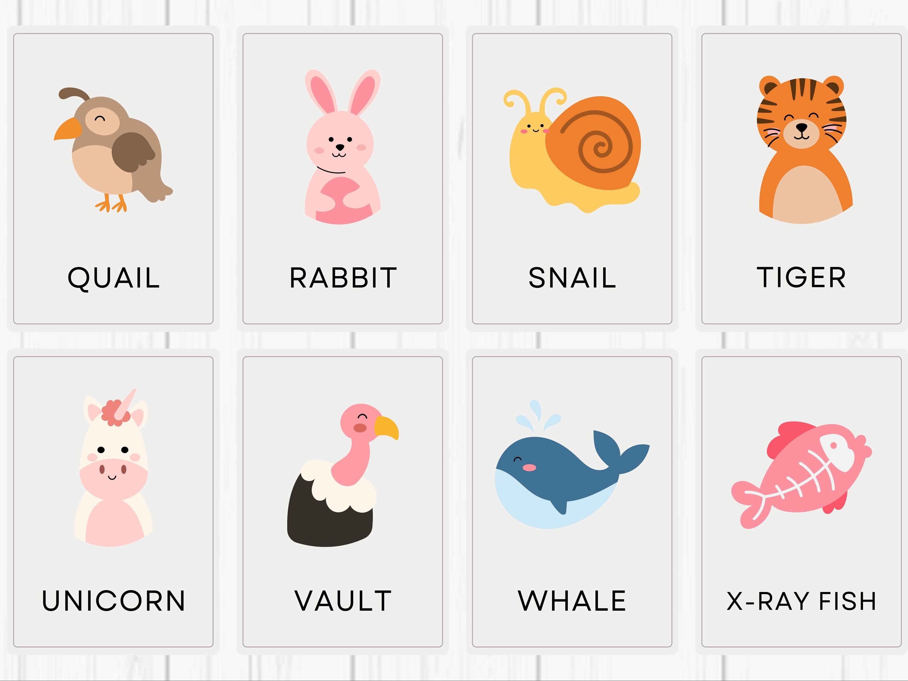 Printable Alphabet Animal Flashcards A to Z | Fun and Enjoyable ...