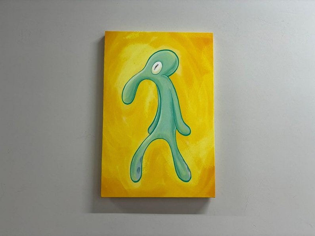 Squidward Art, Brave and Brash Wall Art, Squidward Decor, Modern Art ...
