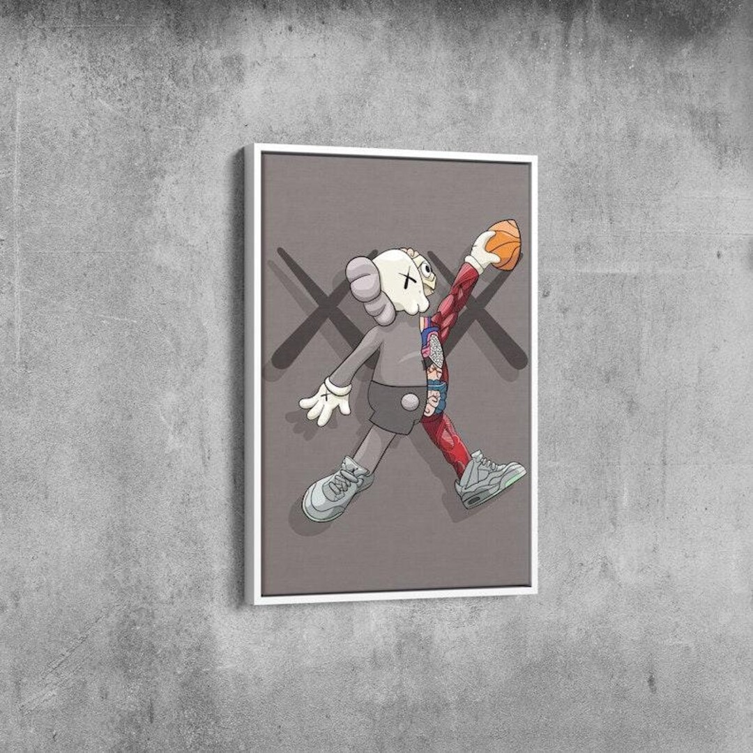 Hypebeast Kaws Robot Art, Hypebeast Canvas, Kaws Figure Wall Art ...