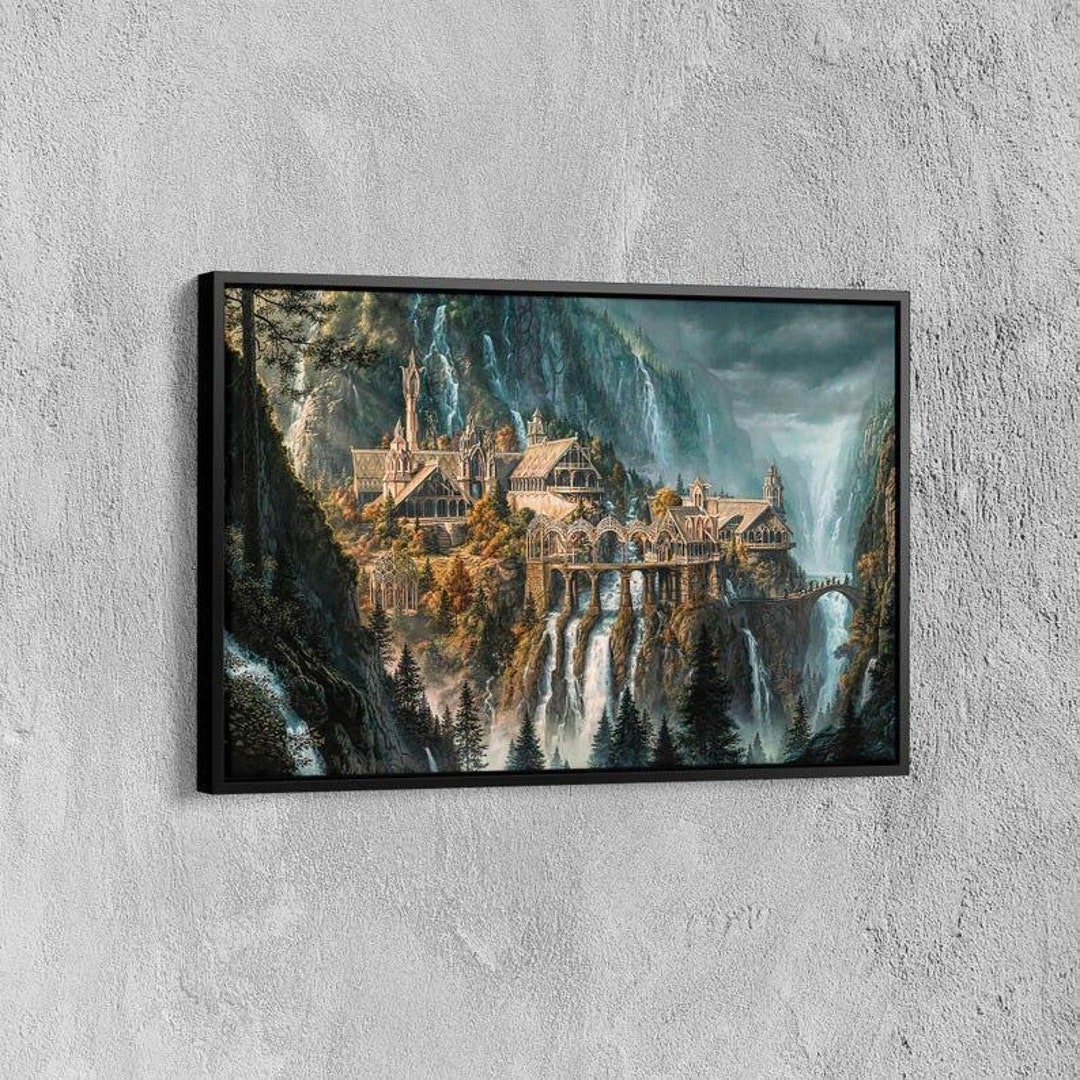 Rivendell Poster, Lord of the Rings Art, Castle Print, Rivendell LOTR ...