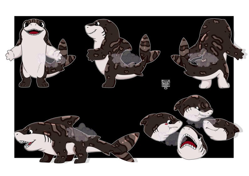 Shark Dog Fursona Adopt – Ref Sheet Furry Character Fursona (digital ...