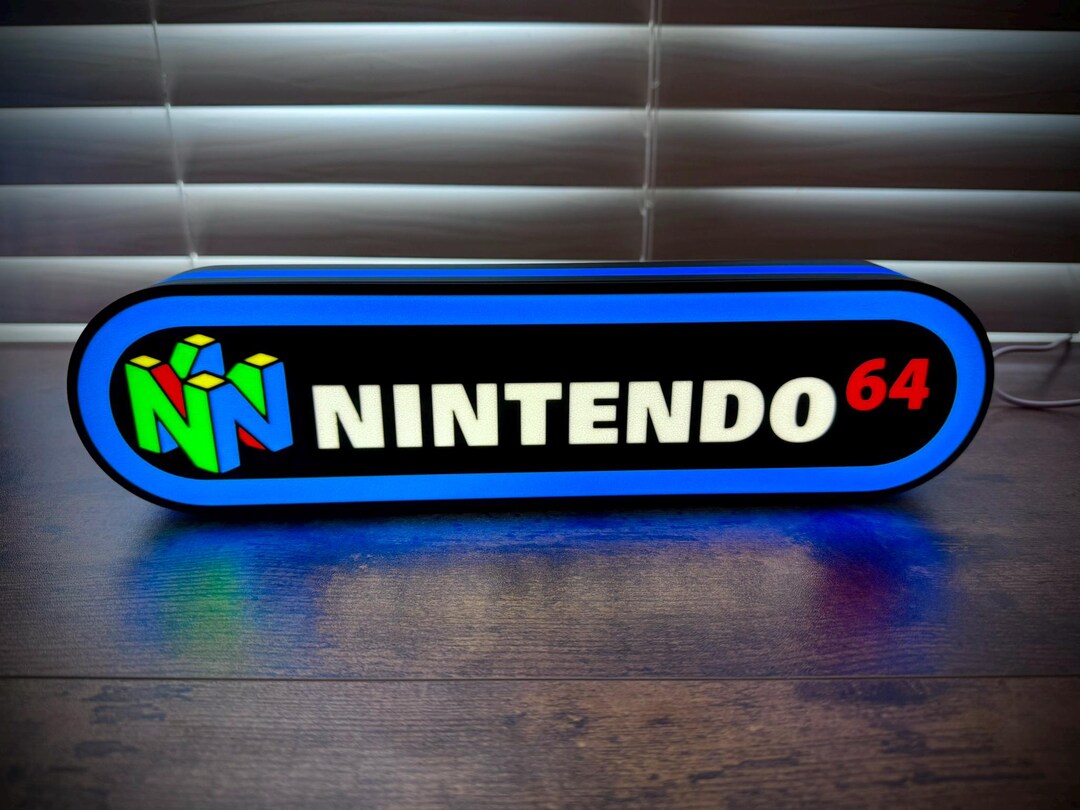Large Nintendo 64 Lit LED Sign | Nintendo | Wall Decor | NES | Retro ...