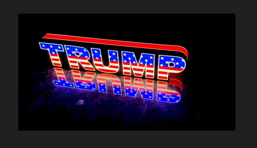 Trump Lit LED Flag Sign Wall Decor Donald Trump Sign NFL Gift for Him ...